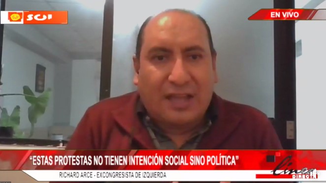 Richard Arce: "No hay un conflicto social sino un conflicto político ...