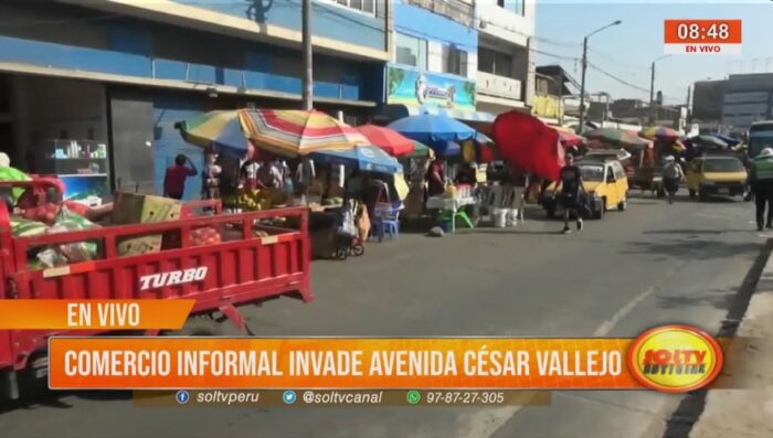 Trujillo: comercio informal invade avenida César Vallejo - SOLTV PERU