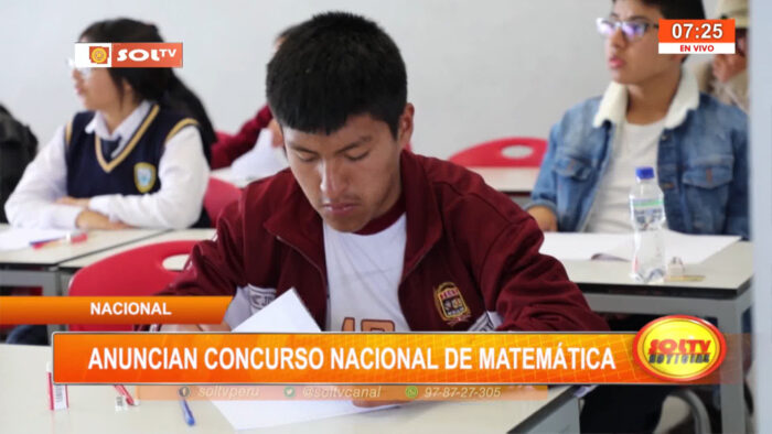 Anuncian Concurso Nacional de Matemática - SOLTV PERU