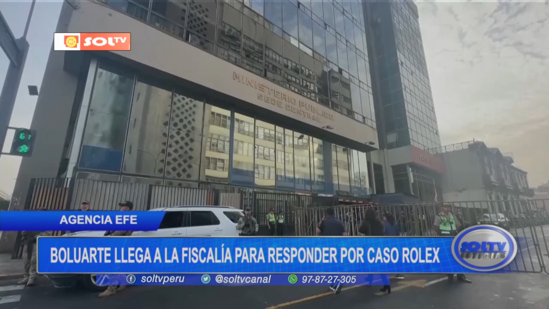Nacional: Boluarte llega a la Fiscalía para responder por Caso Rolex - SOLTV PERU